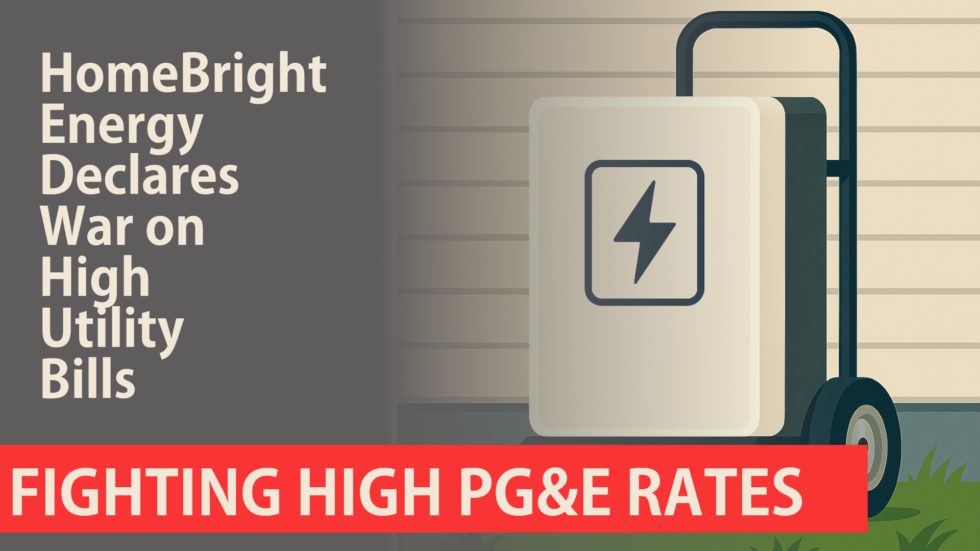 HomeBright Energy Declares War on High Utility Bills, Offers PG&E ...